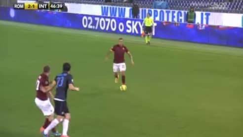 Roma-Inter, Holebas "imita" Bruno Peres e riporta i suoi in vantaggio