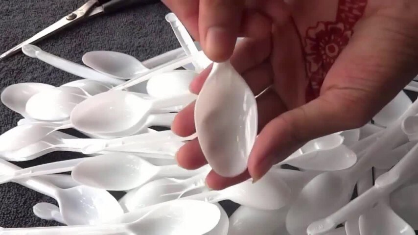How to recycle plastic spoons after a party: a creative, original idea