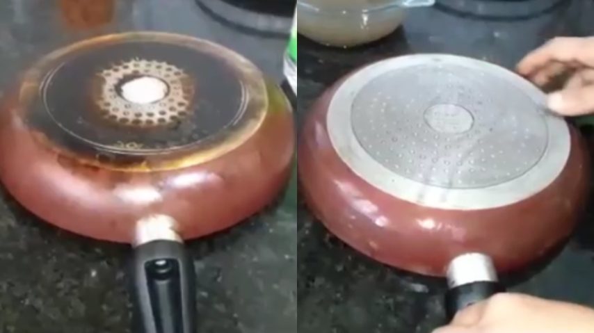 How to clean the burnt pan bottom: the natural and useful tip to try