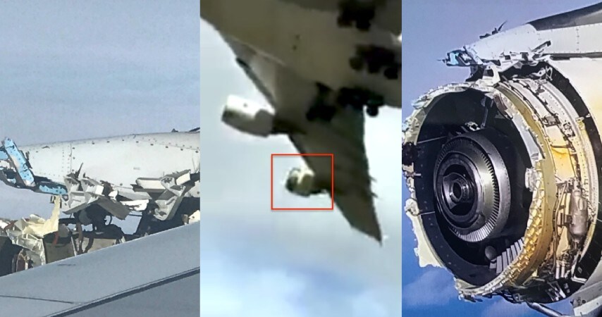 Esplosione del motore durante il volo: le immagini sono impressionanti