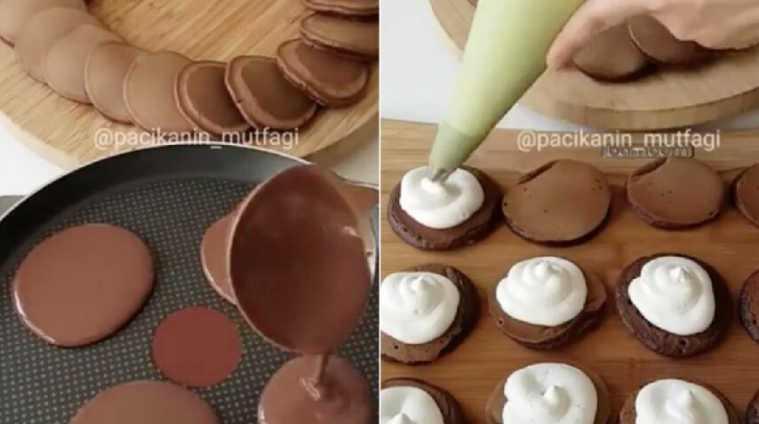 Versa la pastella al cacao sulla piastra: dei pancakes ripieni davvero ...