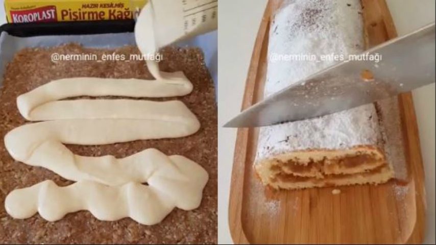 Delicious apple roulade: the recipe to make it