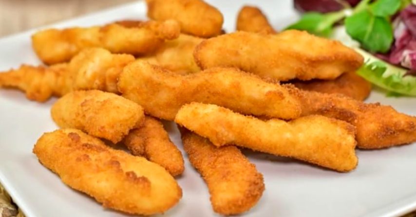 Breaded chicken strips: the second delicious and tasty dish