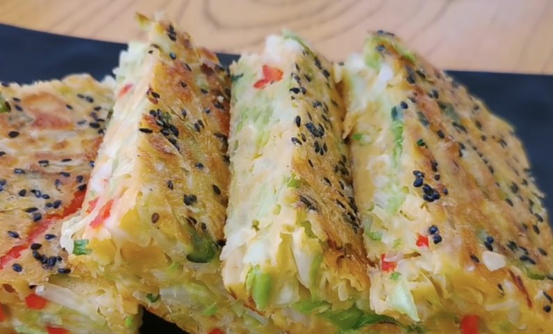 Fried cabbage frittata: a mouthwatering Japanese recipe