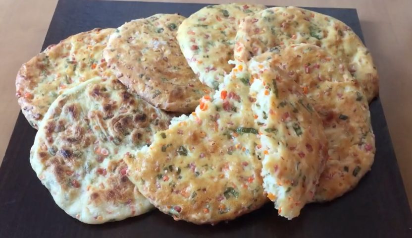 Vegetables and ham patties: easy, quick and very tasty