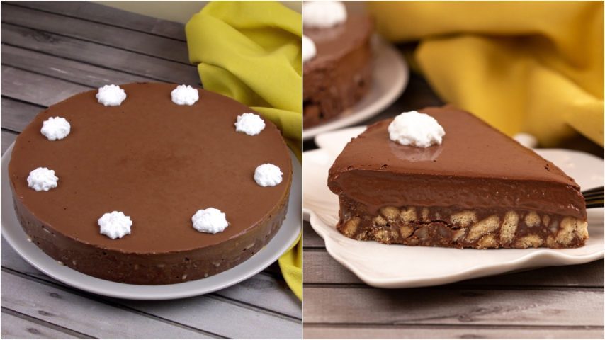 No-bake chocolate cream cake: the end result is so delicious!