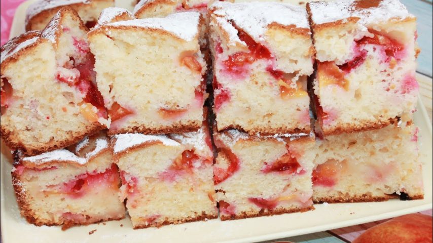 Plum squares: the tasty recipe to make easily