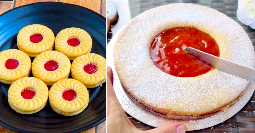 Maxi cookie with jam: the easy and amazing dessert