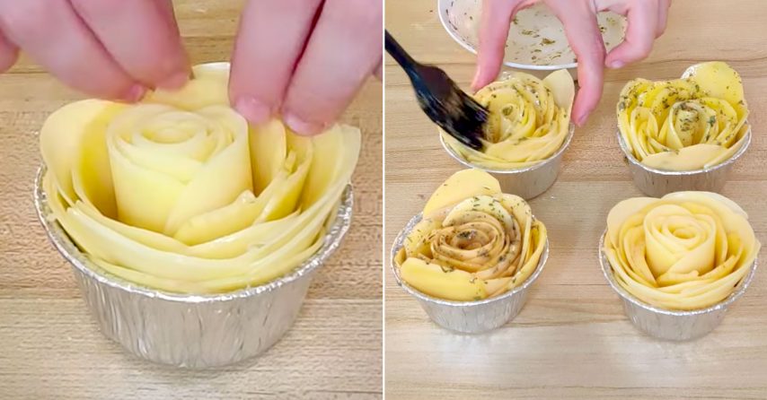 Baked potato roses: the recipe for a beautiful and tasty side dish