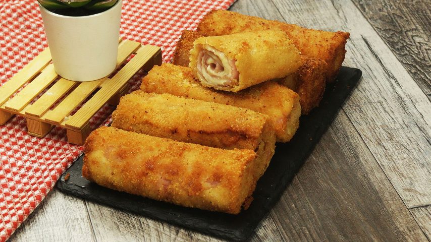 Deep fried rolls: stringy and irresistible!