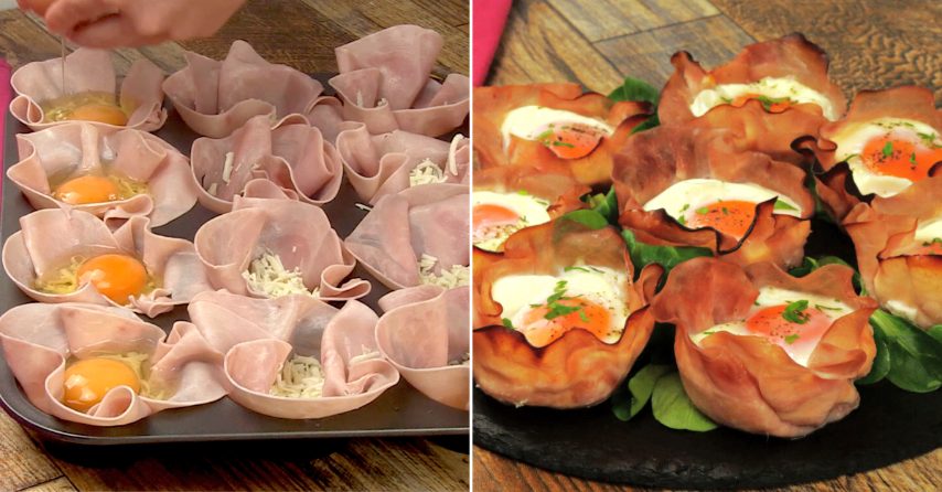Ham baskets: a unique way to enjoy your breakfast!