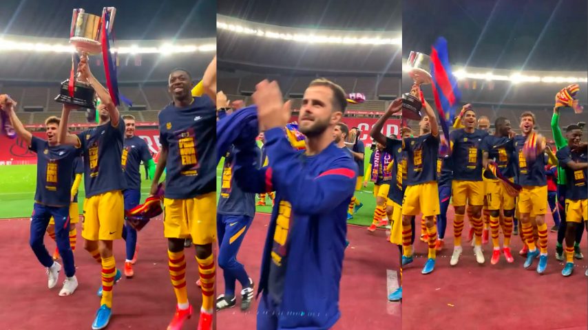 Barcellona, Pjanic e compagni festeggiano la Copa del Rey