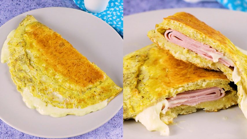 Stuffed omelette sandwich: an original recipe for a quick and tasty dinner!