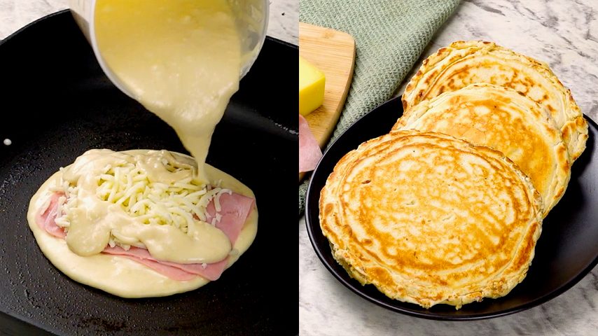 Stuffed savory pancakes: a delicious and quick dish!