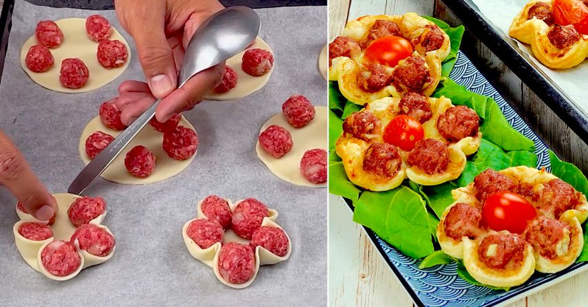 Meat flowers: for a quick and fantastic dinner!