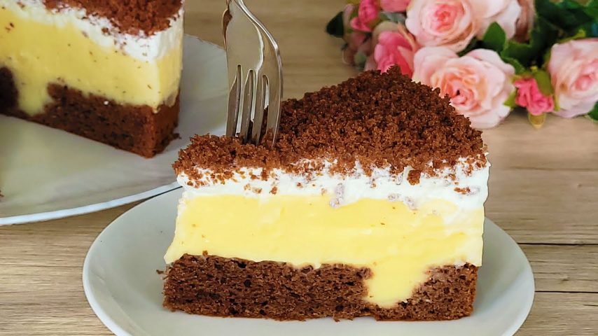 Two layers sponge cake: you need to try this mouthwatering dessert