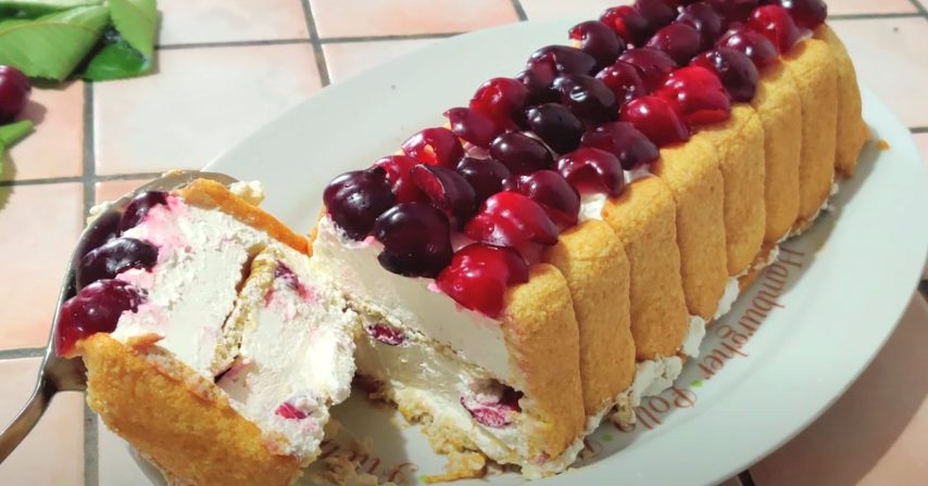 Cherries log without oven: the creamy dessert to try right now