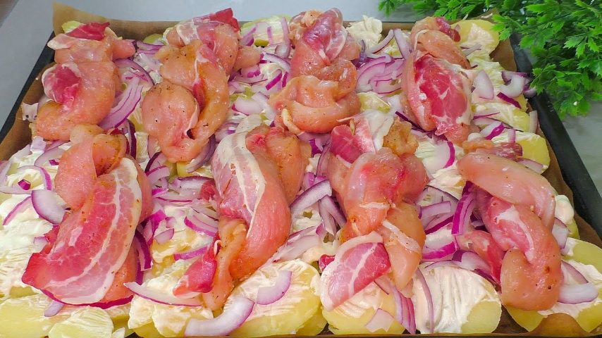 Chicken braids with potato and onion: a complete and tasty meal to try ...
