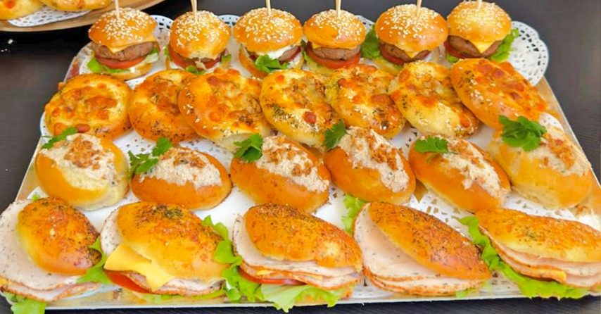 Assorted buns: the perfect recipe for your appetizers with just one dough