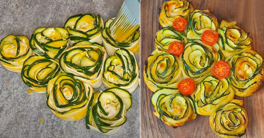 Puff pastry and zucchini tree: the appetizer recipe for the Holidays
